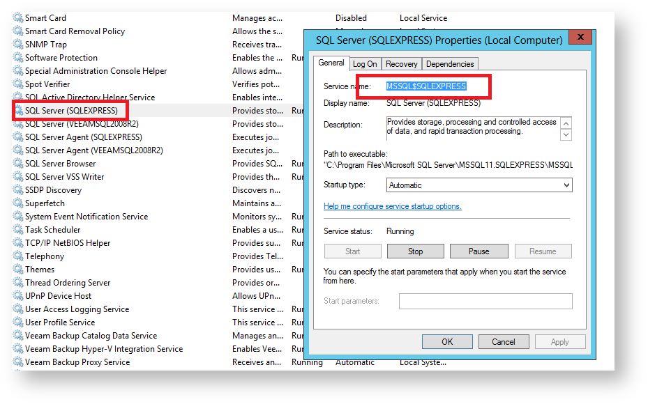 Stopping A Sql Server Service Automatically When Backing Up Knowledgebase Macrium Reflect